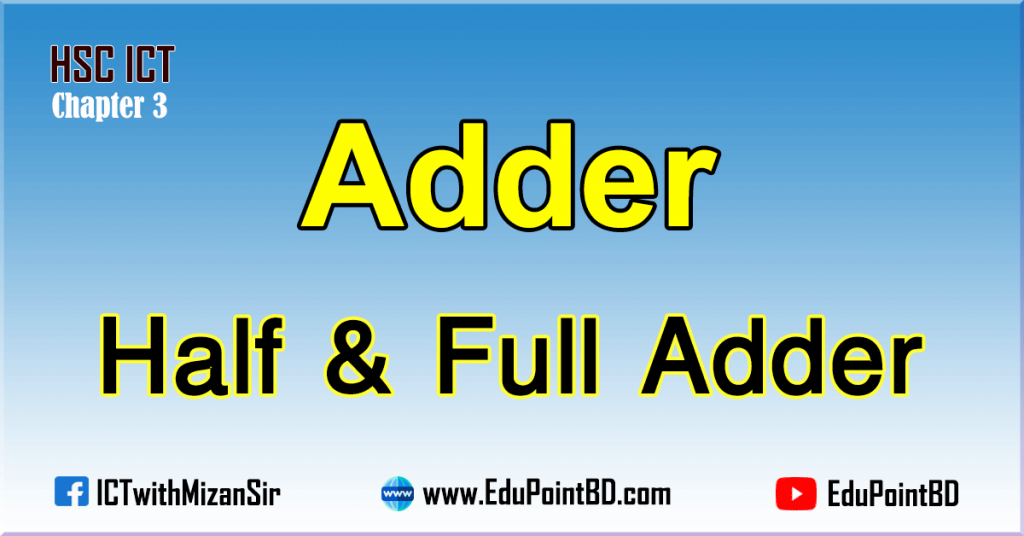 Half Adder, Full Adder, Full Adder implementation using Half Adder