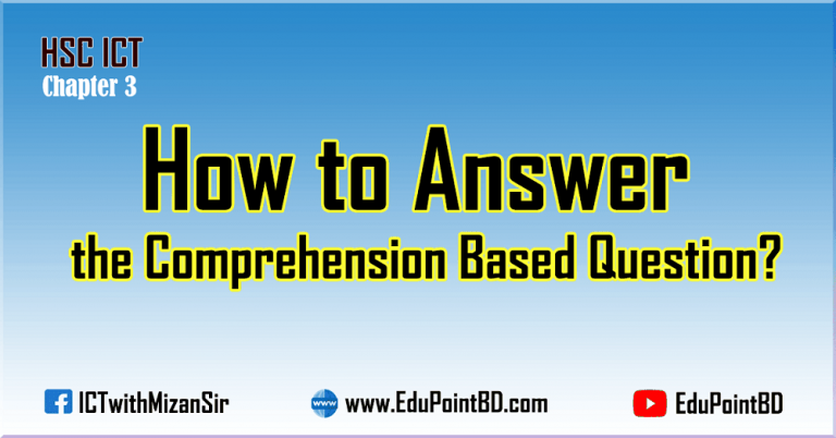 How to Answer to the Comprehension Based Question?
